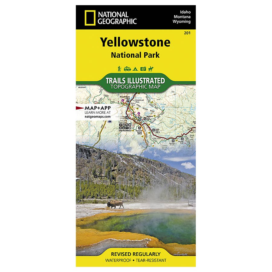 National Geographic Yellowstone National Park Map