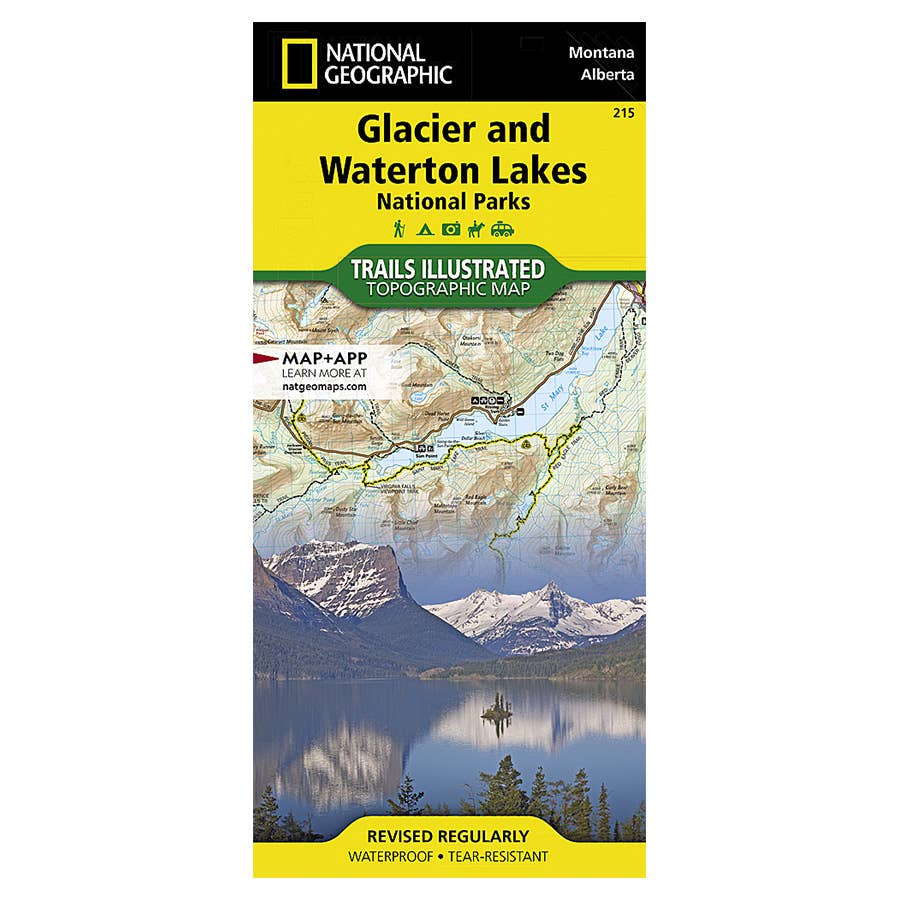 National Geographic Glacier & Waterton Lakes National Park Map