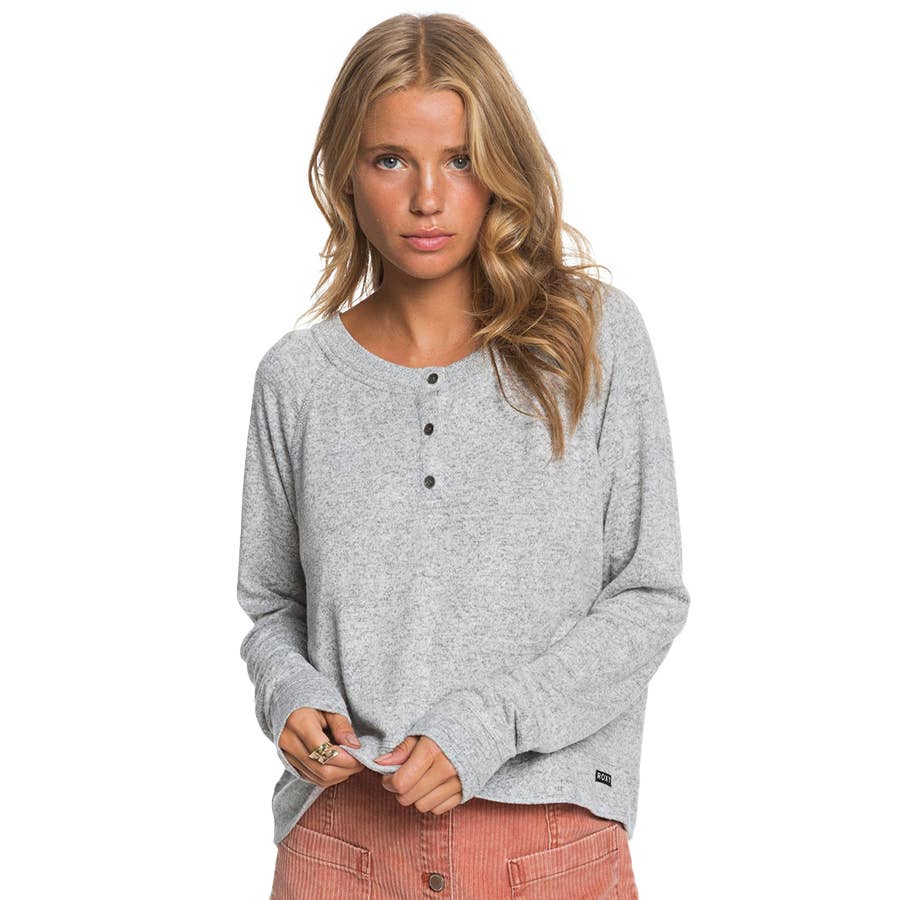 Roxy Women's Long Sleeve Take It Home Cosy Sweatshirt - Heritage Heather