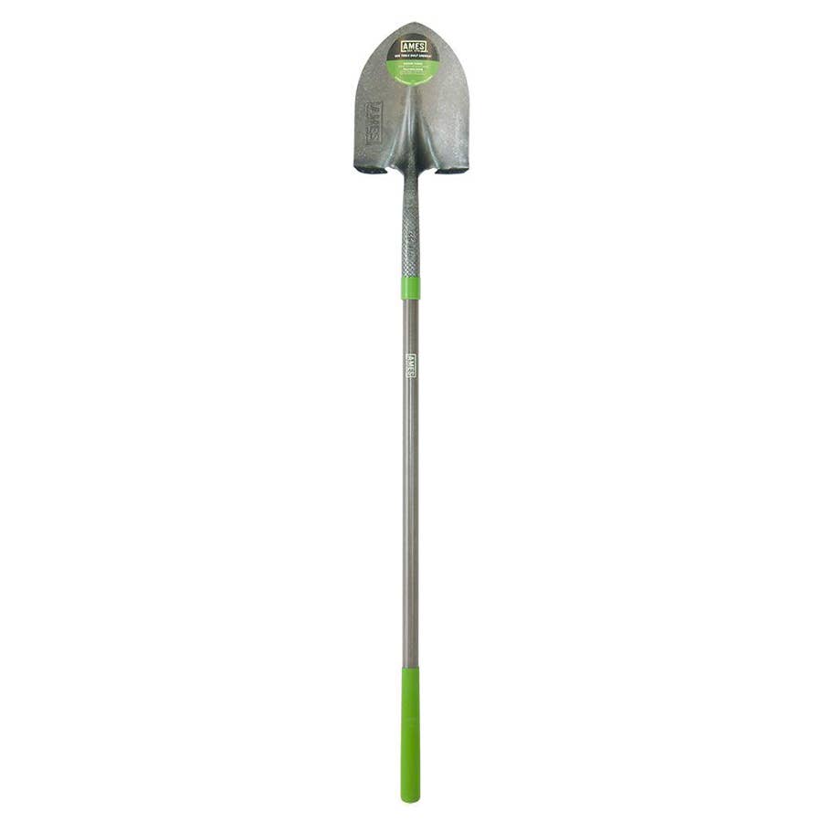Ames Round Point Shovel with Long Fiberglass Handle
