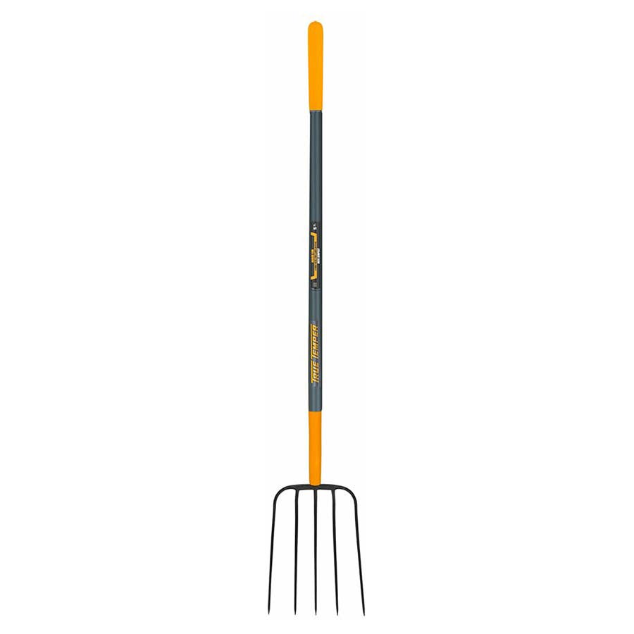 True Temper 5 Tine Manure Fork with Fiberglass Handle