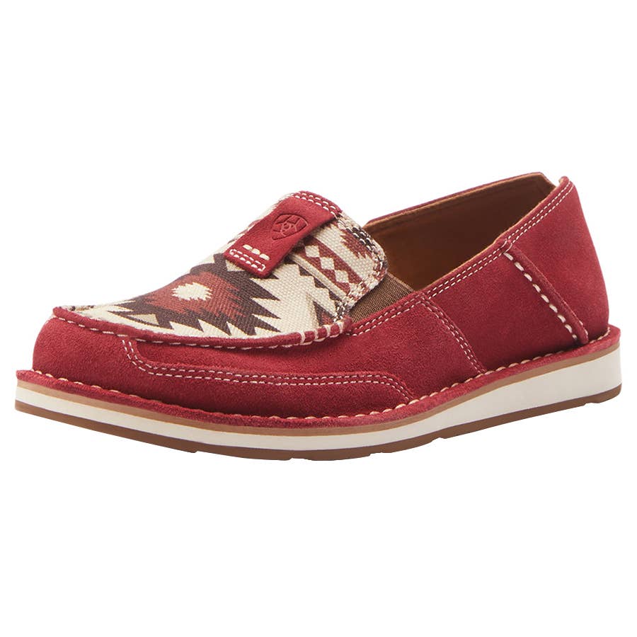 Ariat Women's Cruiser Shoes - Deep Red/Red Aztec