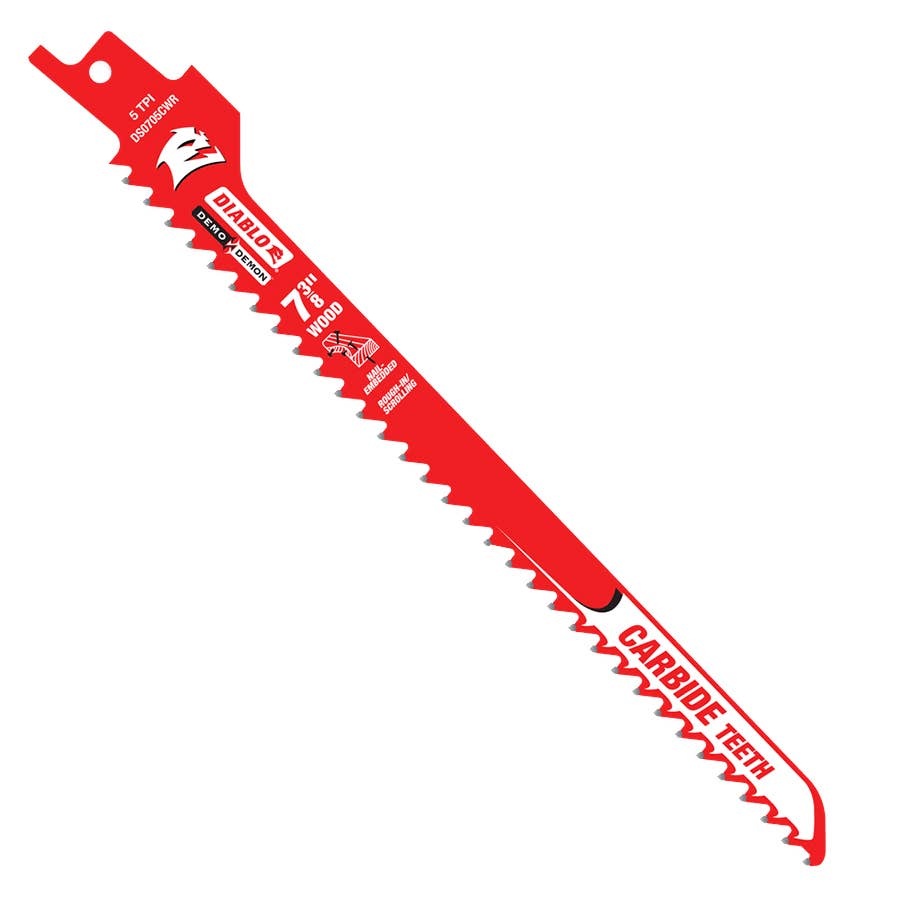 Diablo Demo-Demon Rough-In and Scrolling Carbide Reciprocating Saw Blade