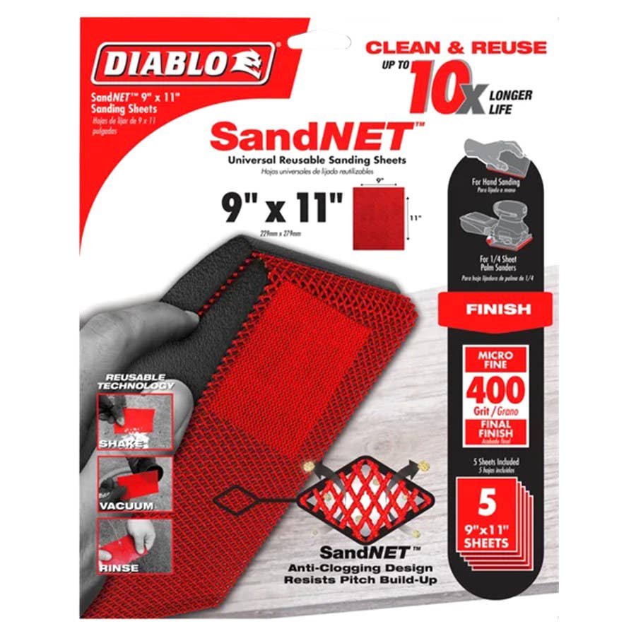 Diablo 400-Grit SandNET Universal Reusable Sanding Sheets