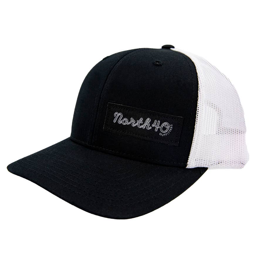 North 40 Outfitters Patch Logo Men’s Hat - Black/ White