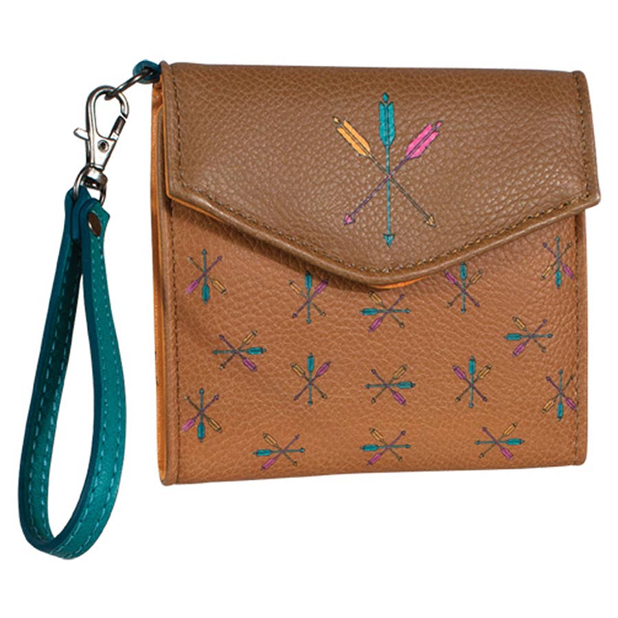 Catchfly Studio Women's Mini Trifold Arrows Wallet