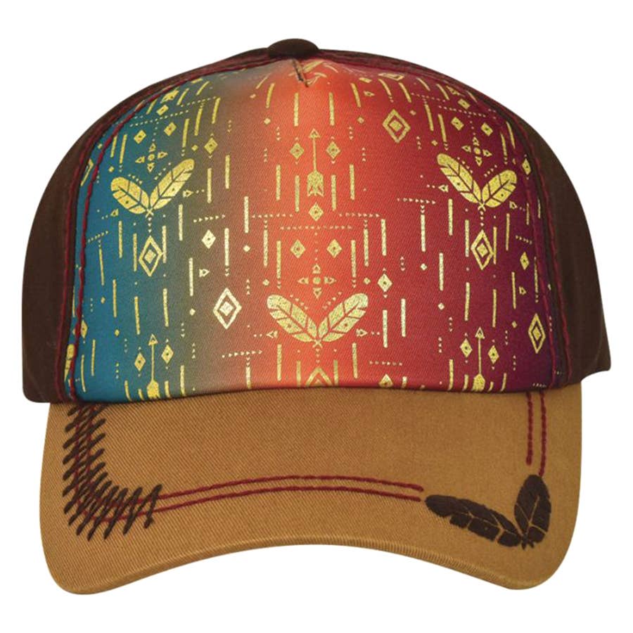 Catchfly Studio Women's Ponytail Feathers Baseball Cap
