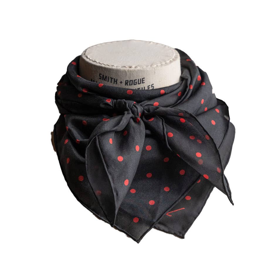 Smith + Rogue Unisex Wild Rag Dots 36" - Black