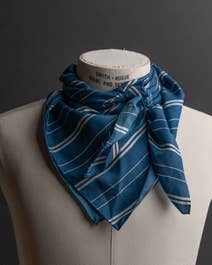 Smith + Rogue Unisex Wild Rag Pinstripe 36" - Blue