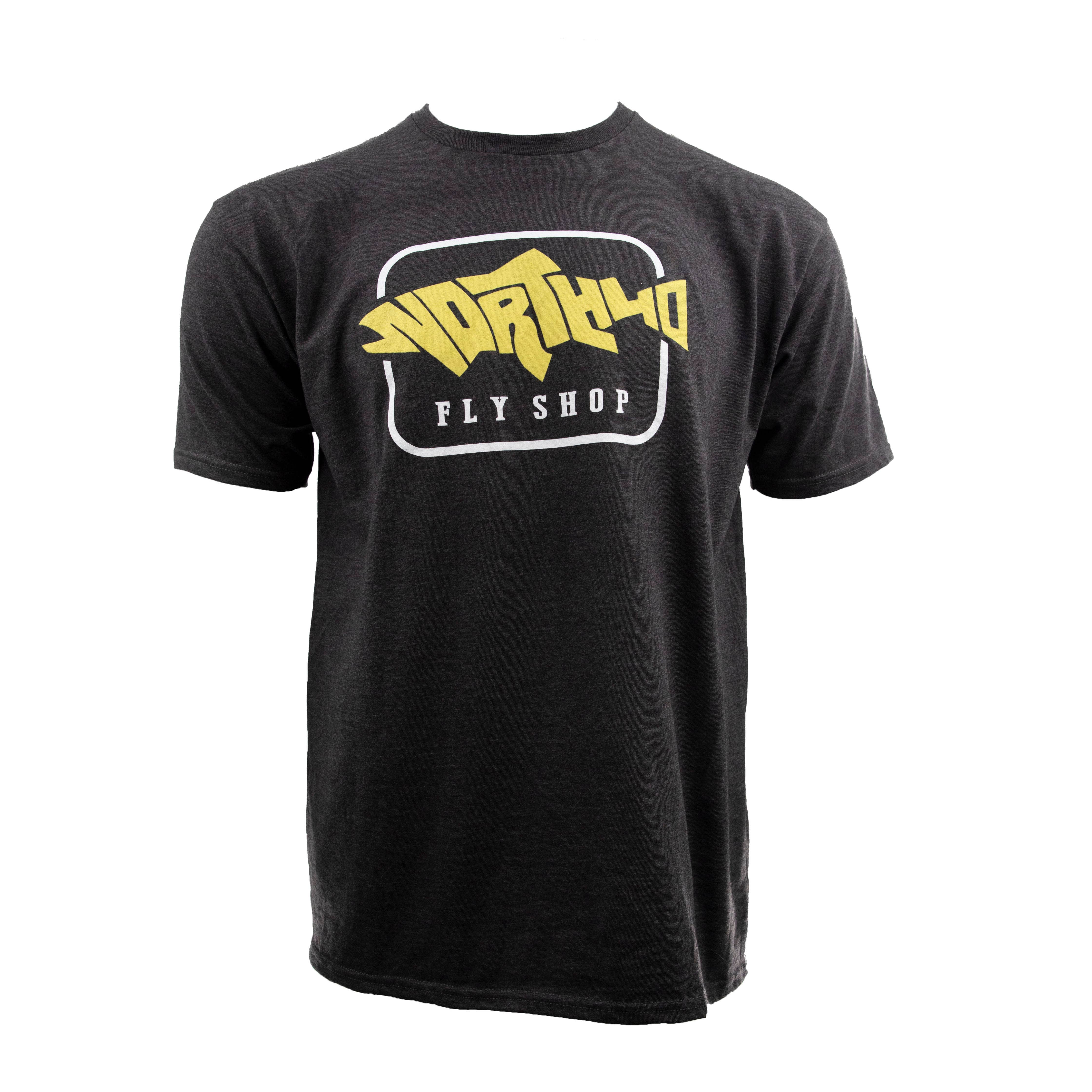 North 40 Fly Shop Logo Men’s Short Sleeve Shirt – Charcoal Heather