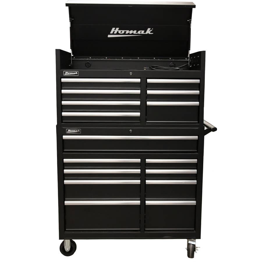 Homak SE Series Tool Chest and Roller Cabinet Combo - Black - 41"