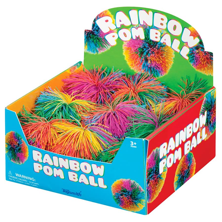 Toy Smith Rainbow Pom Ball
