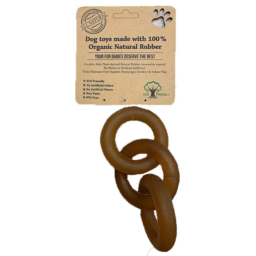 Indipets Organic Rubber Ring O' Ring Dog Toy