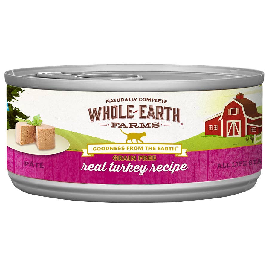 Whole Earth Farms Grain Free Real Turkey Pate Recipe Canned Cat Food