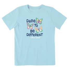 Life is Good Girl's Short Sleeve Dare To Be Different T-Shirt