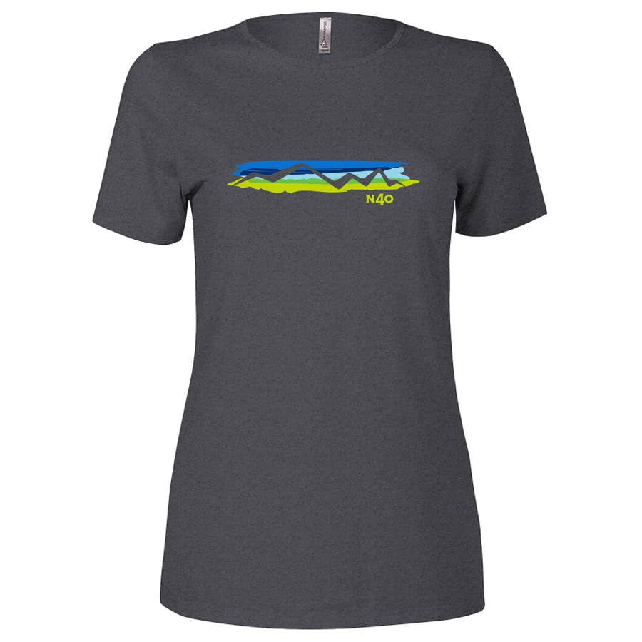 North 40 Outfitters Women's Short Sleeve Mountain Logo T-Shirt