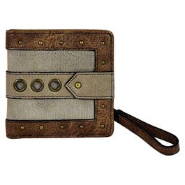 Justin Women's Snap Closure Open Face Wallet with Wristlet