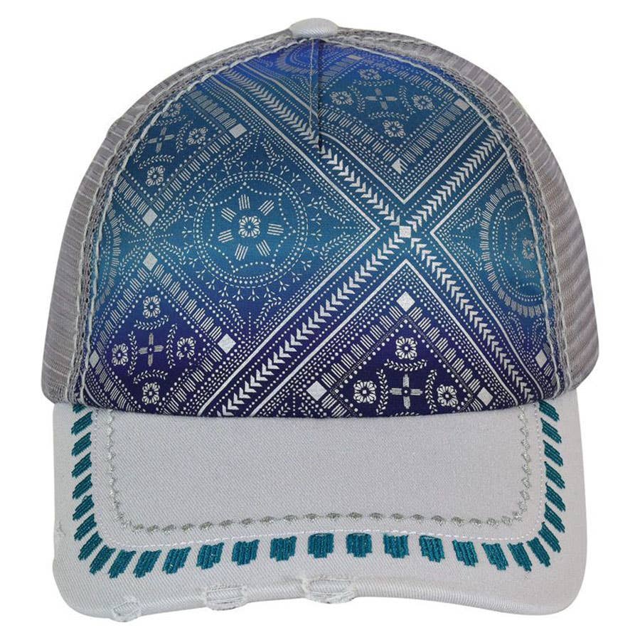 Catchfly Women's Geo Velcro Back Baseball Cap