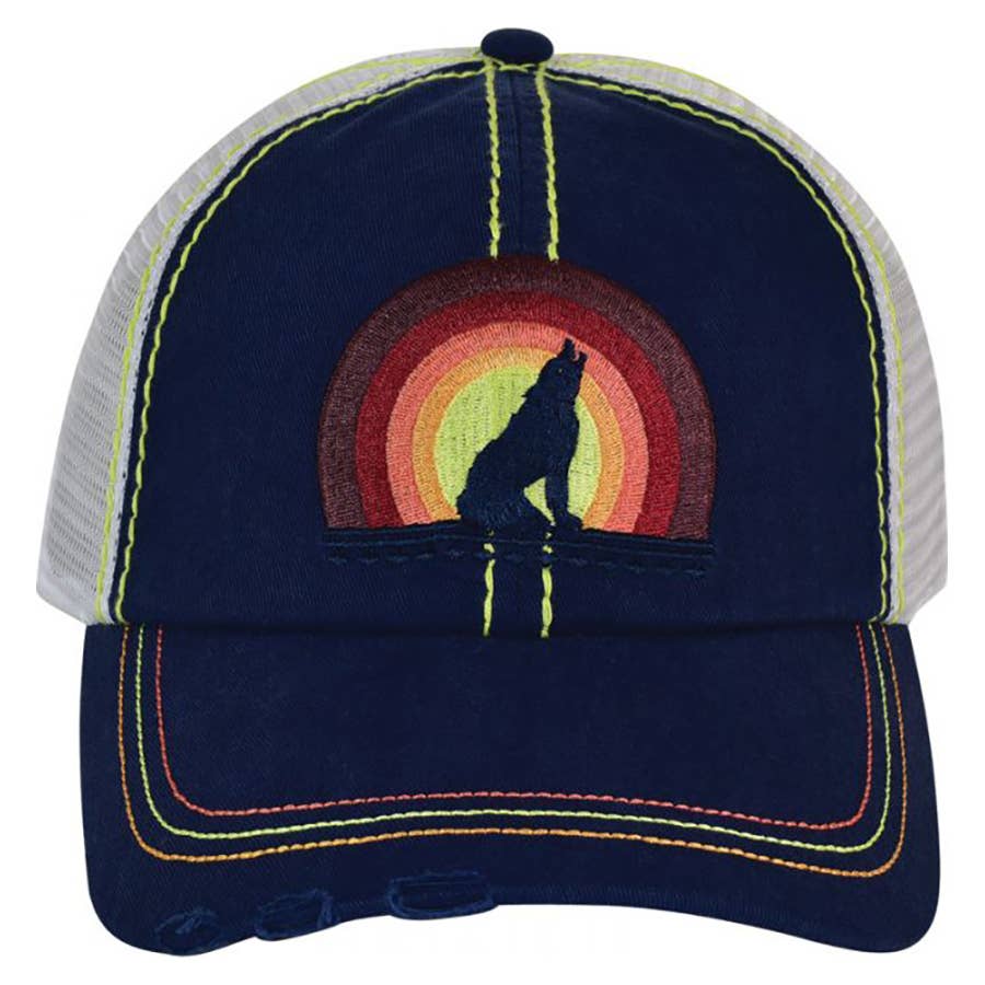Catchfly Women's Wolf Embroidered Baseball Cap