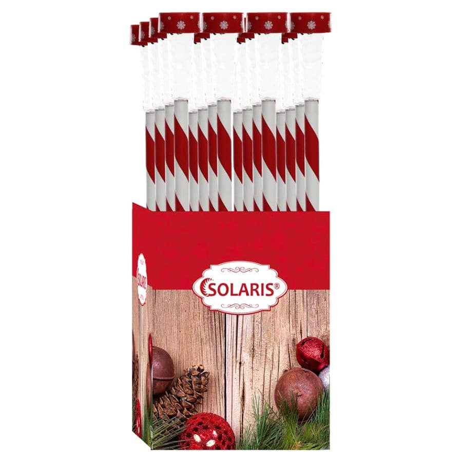 Alpine Solar Christmas Striped Pathway Garden Stake