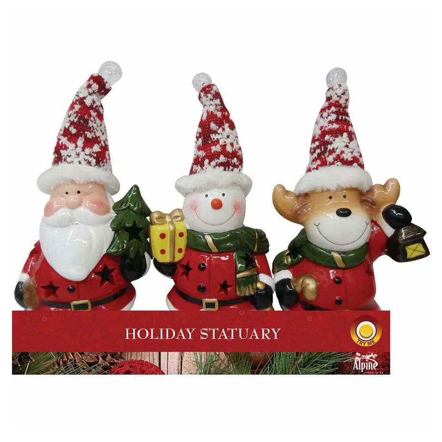 Alpine Christmas Decor with Color Changing LED Lights (Assorted)