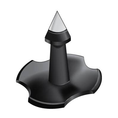 Ritchey Ear Tag Buttons - Black - 25 pk