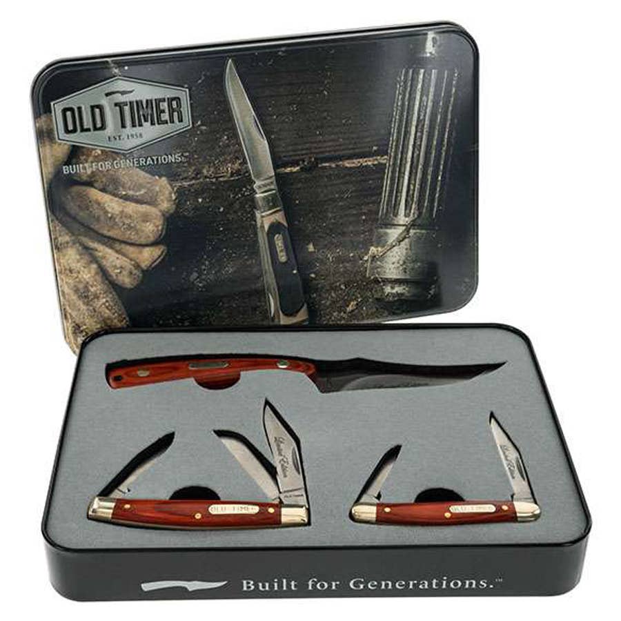 Old Timer Rose Wood Hanlde 3 pcs Knife Set