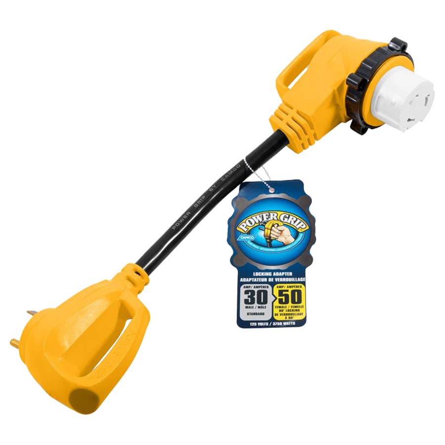 Camco 30AM/50AF Power Grip Dogbone 90M/90F-Locking Adapter