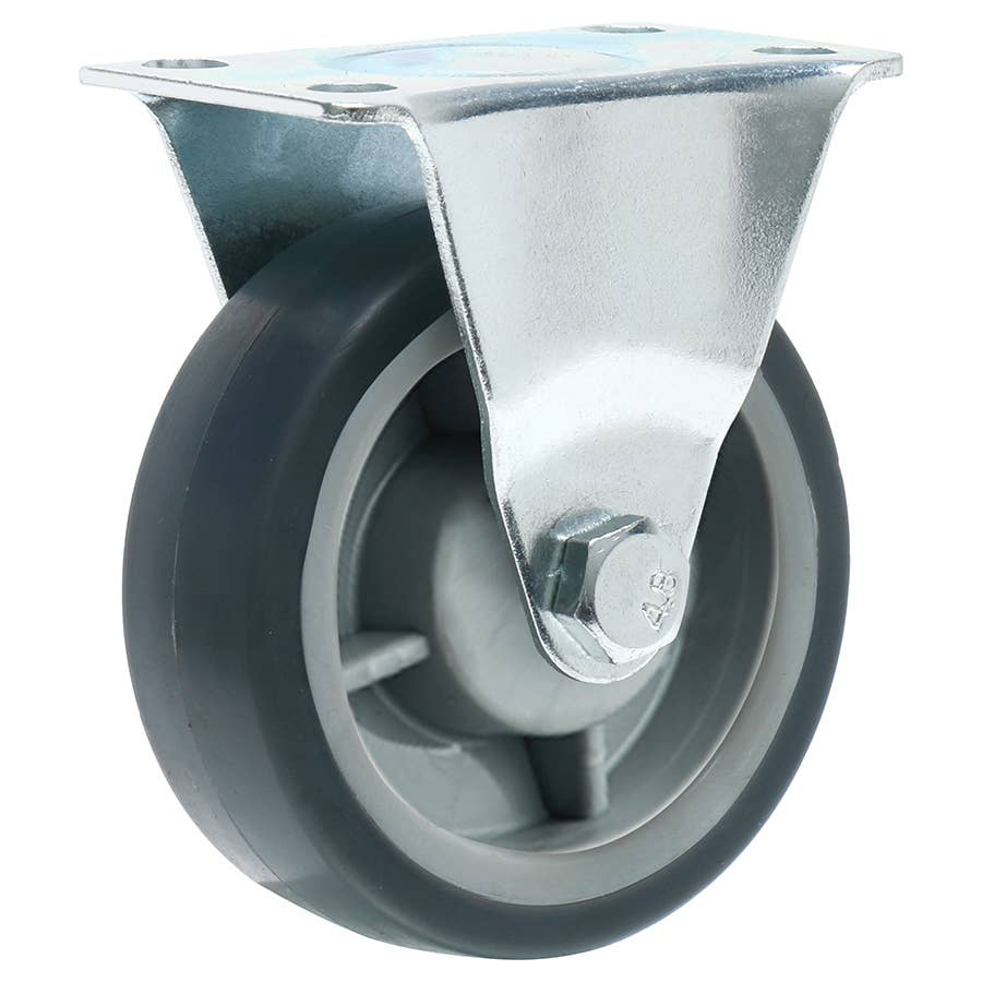 Precision Casters Thermoplastic Rubber Rigid Plate Caster