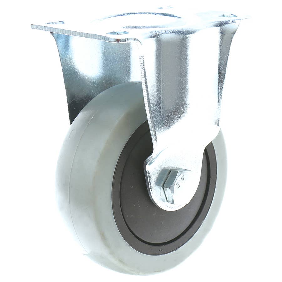 Precision Casters Thermoplastic Rubber Rigid Plate Caster