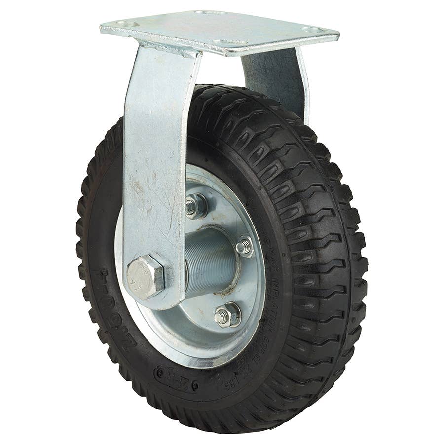 Precision Casters Pneumatic Rigid Plate Caster