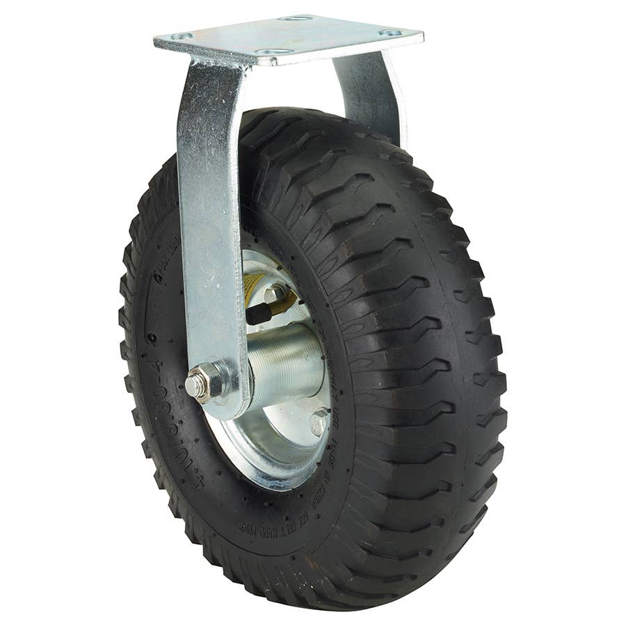 Precision Casters Pneumatic Rigid Plate Caster