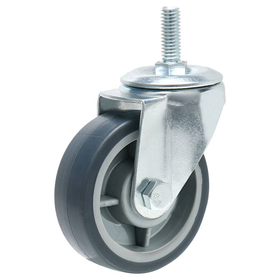 Precision Casters Thermoplastic Rubber Swivel Threaded Stem Caster