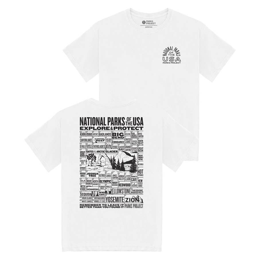 Parks Project Short Sleeve National Parks of the USA Checklist T-Shirt