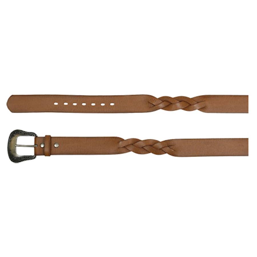 Catchfly Women's Leather Braid Belt