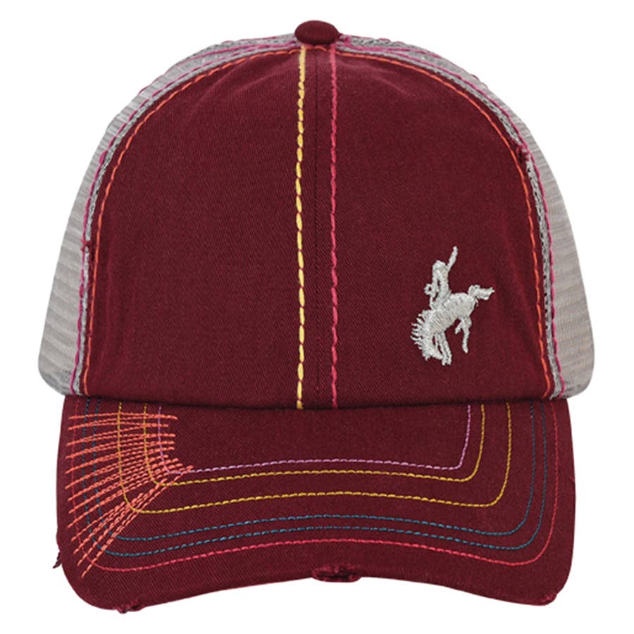 Catchfly Women's Ponytail Bucking Bronco Baseball Cap