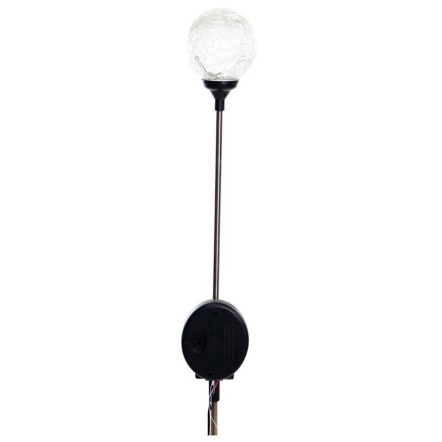 Alpine Solar Crackle Ball Garden Stake