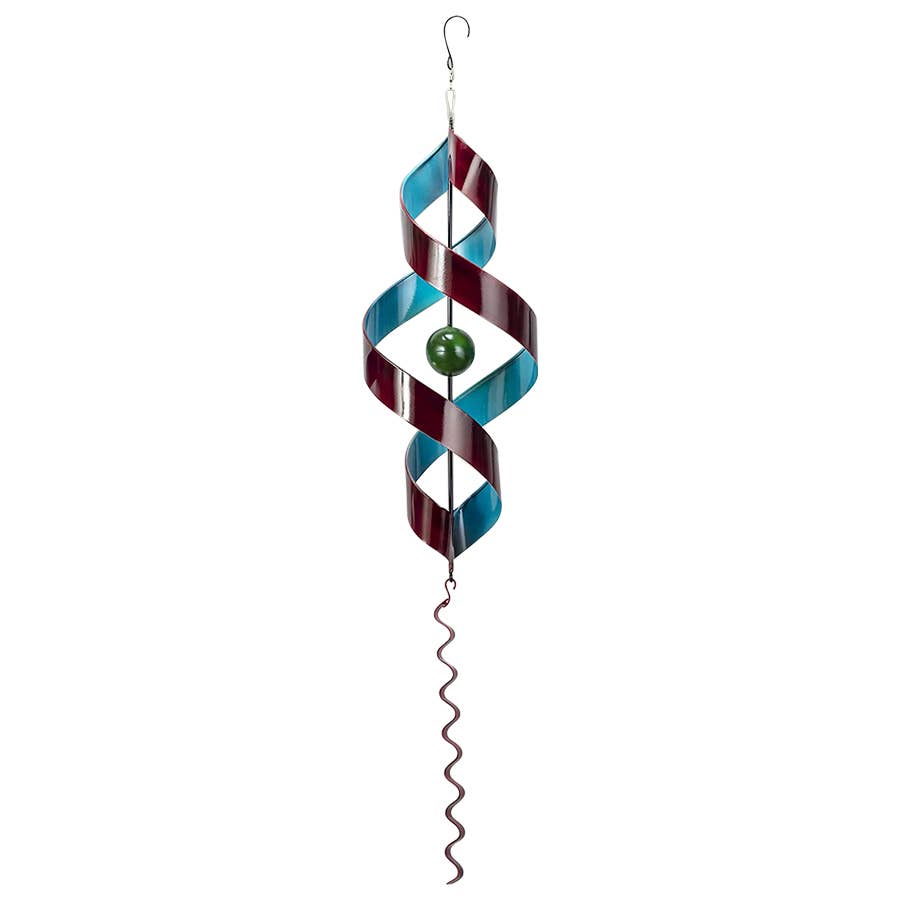 Alpine Hanging Metal Wind Spinner with Tail