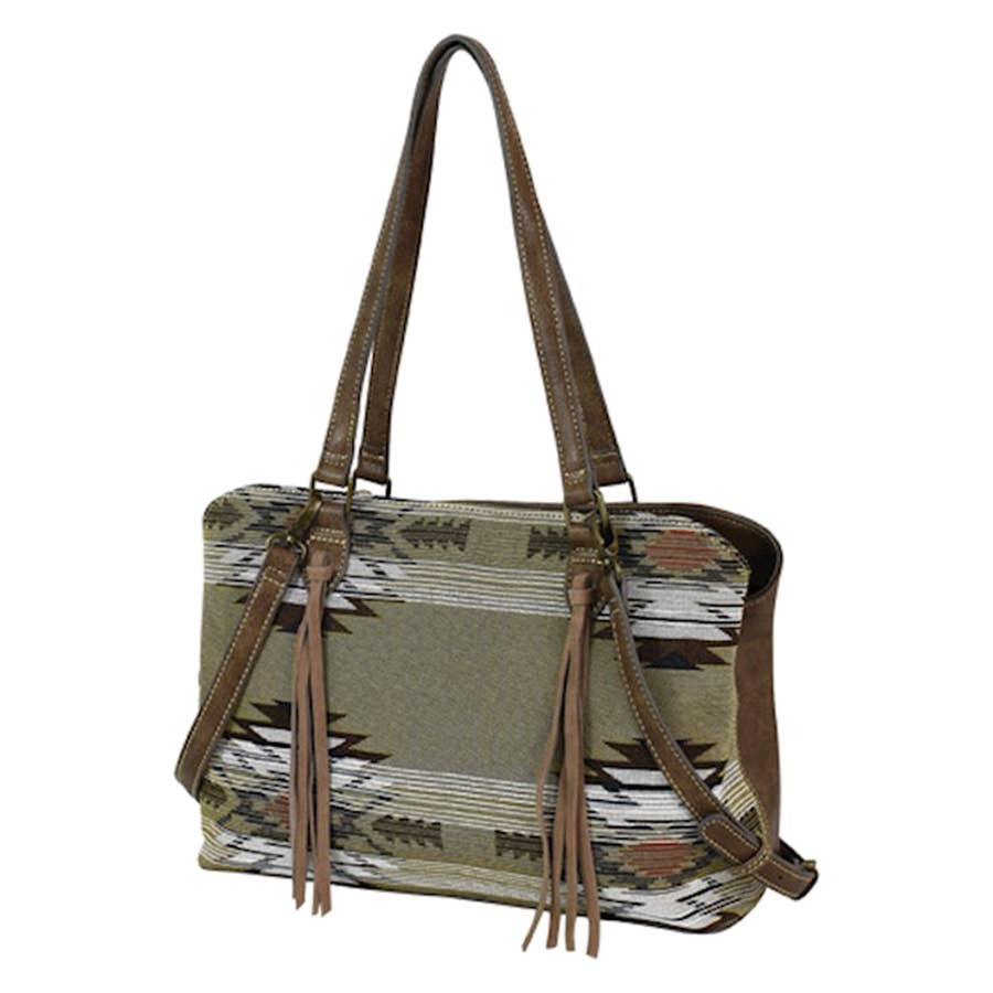 Tony Lama Women's Neutral Aztec Jacquard Satchel