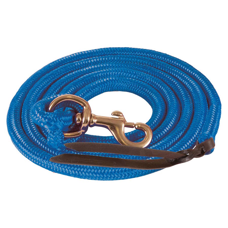 Mustang Poly Cowboy Lead Rope with Leather Popper