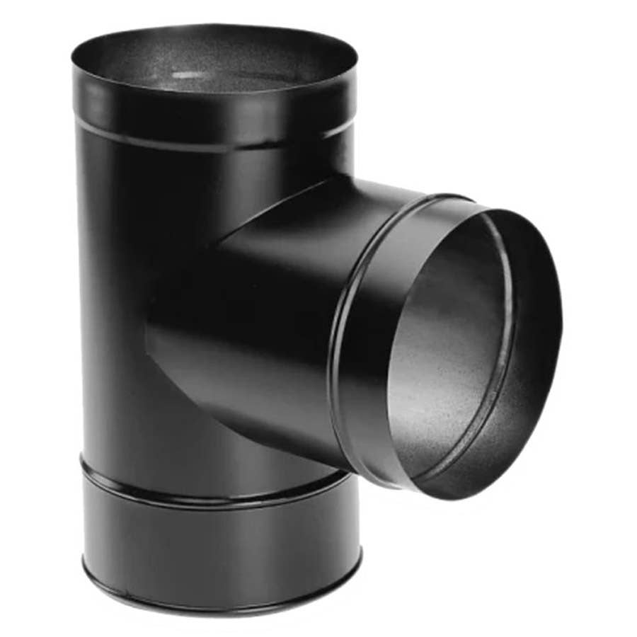 DuraVent DuraBlack Black Single Wall Stove Pipe Tee