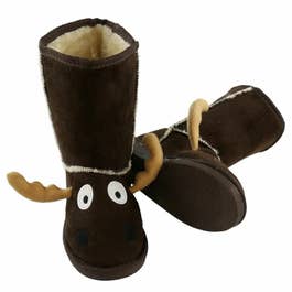 Lazy One Kid's Moose Toasty Toes Slippers