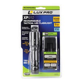 Lux Pro Rechargeable Tactical Defensive Flashlight