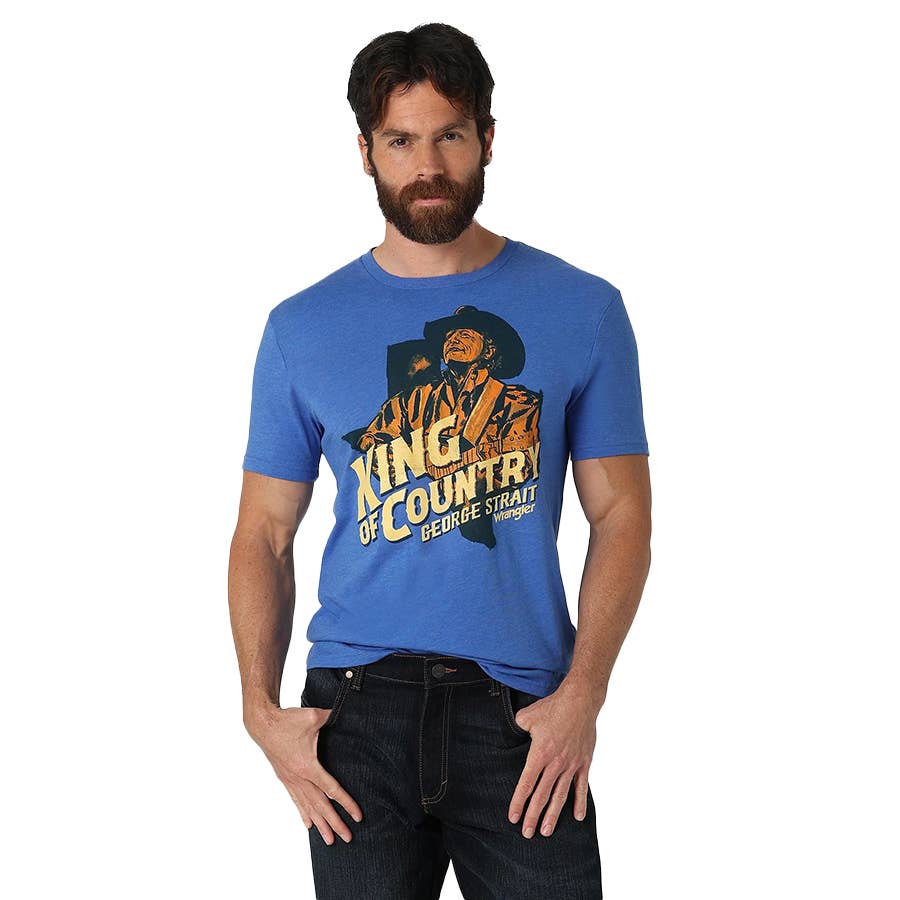 Wrangler Men's Short Sleeve King of Country George Strait T-Shirt