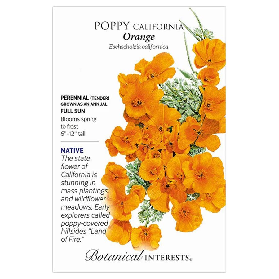 Botanical Interests Orange California Poppy Seeds