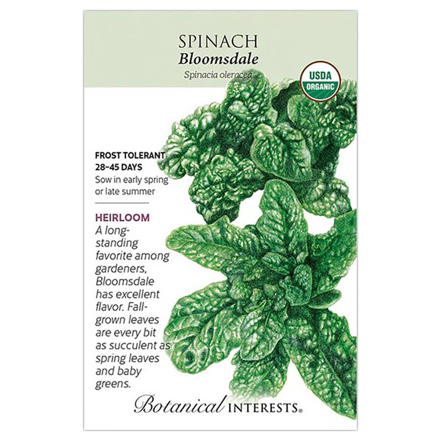 Botanical Interests Bloomsdale Spinach Seeds