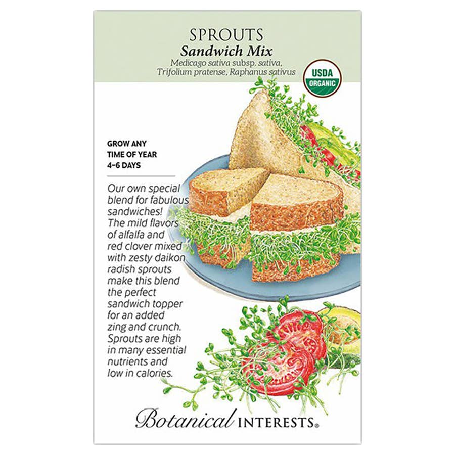 Botanical Interests Sandwich Mix Sprouts Seeds
