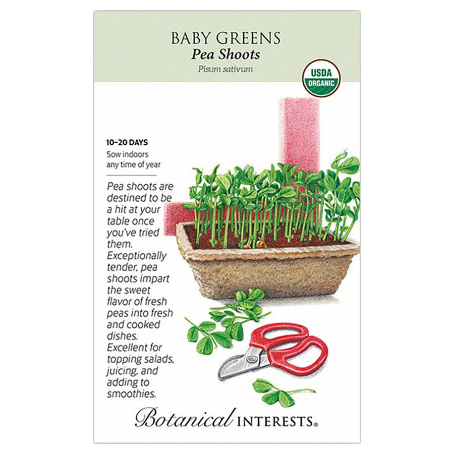 Botanical Interests Pea Shoots Baby Greens Seeds