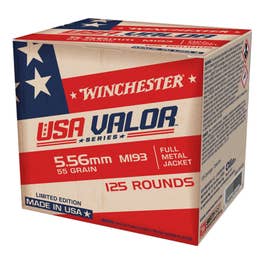 Winchester USA 5.56x45mm NATO 55gr FMJ - 125 Round