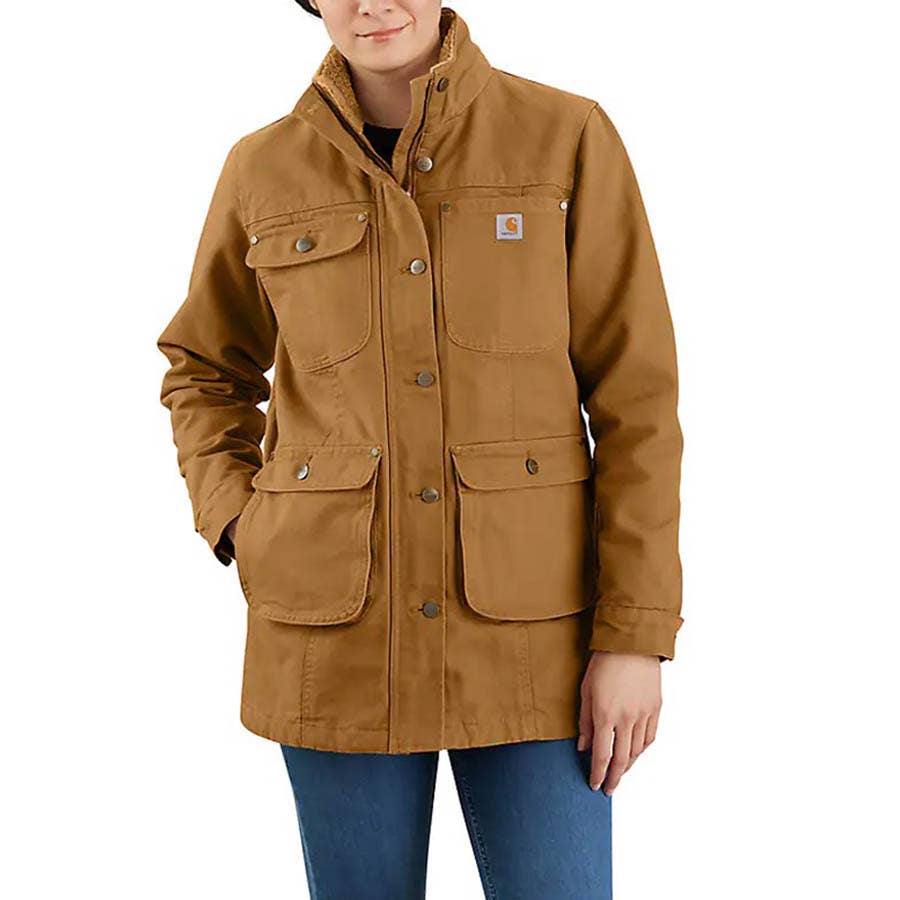 Carhartt Womens Loose Fit Washed Duck Insulated Coat